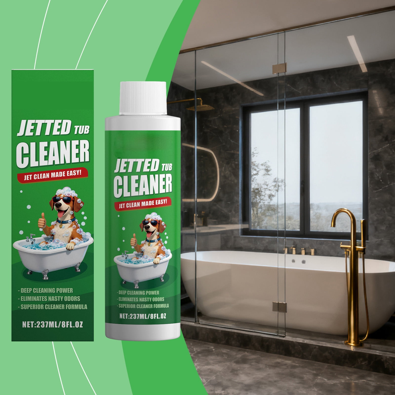 Bathtub & Tile Cleaner Spray - Powerful Bathroom Stain Remover for Soap ...
