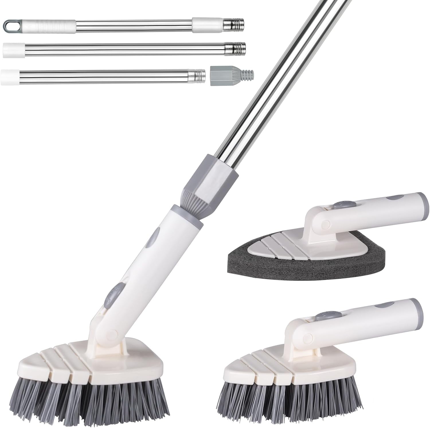 Bathtub Tile Shower Cleaner Scrubber for Cleaning, Long Handle Scrub ...