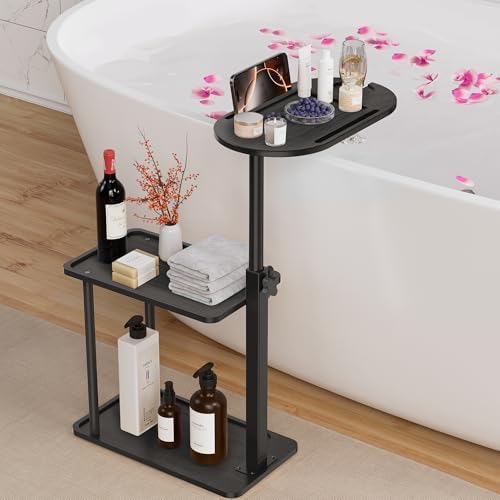 Bathtub Tray Table, Freestanding Bath Side Table Tub Tray Caddy, 3 ...