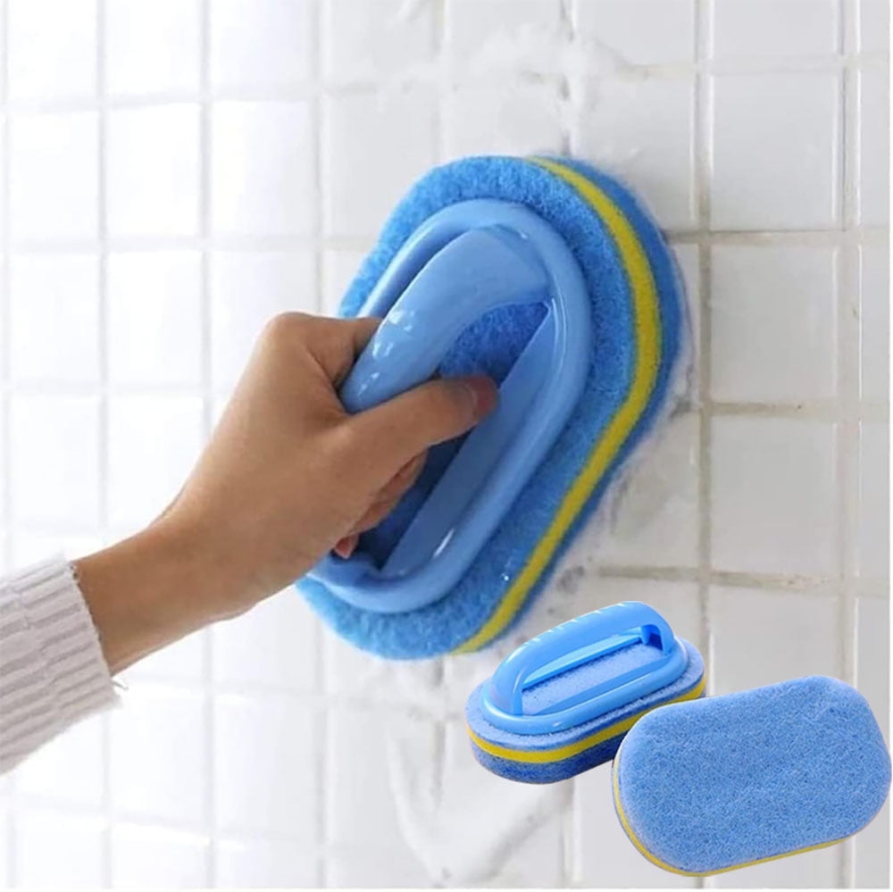 Bathtub tile scrubbing sponge with handle for bathroom and kitchen ...