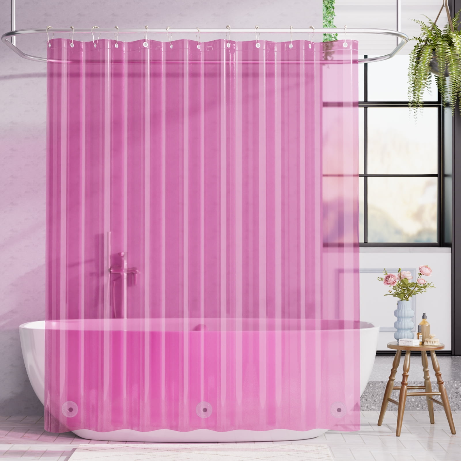 Bathway Shower Curtain Liner, 72"W x 72"L Waterproof PEVA Plastic ...