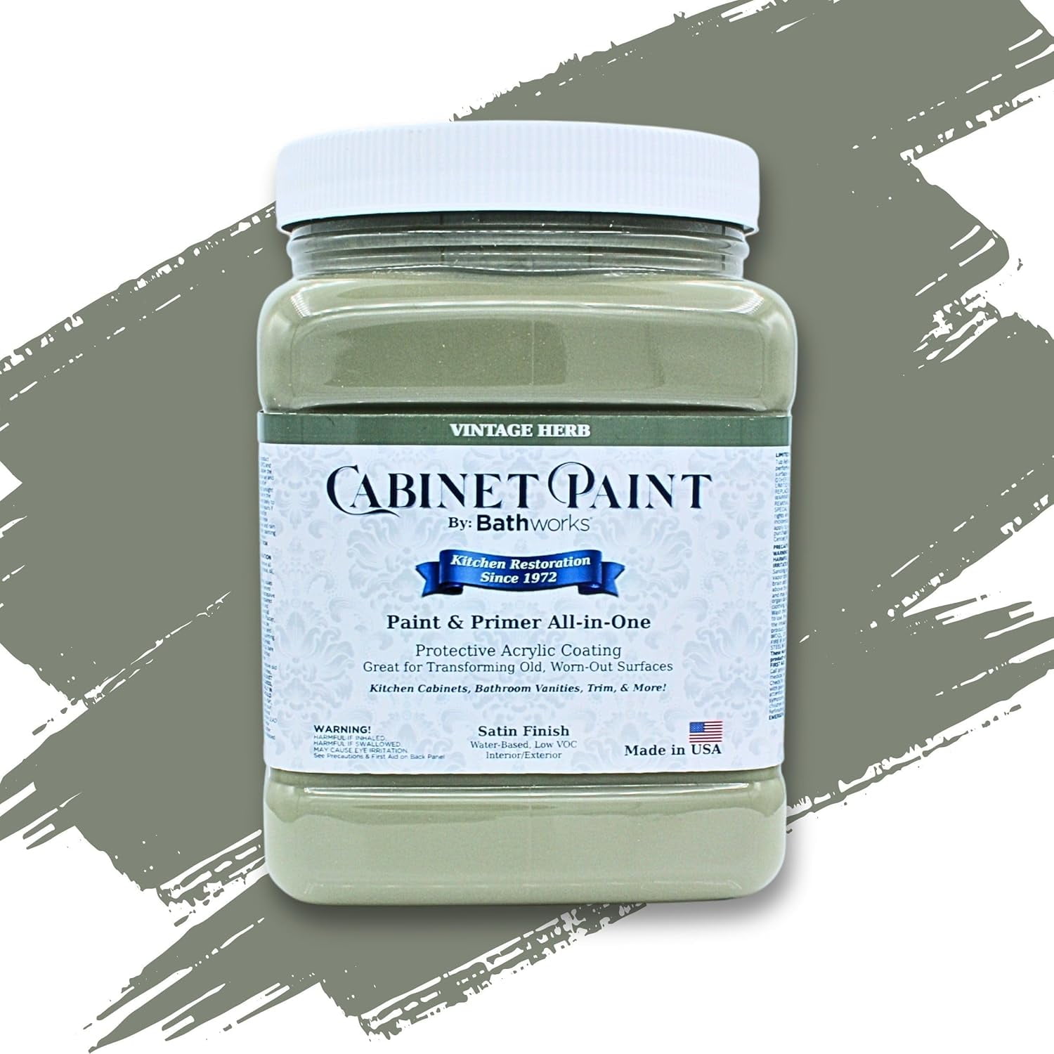 Bathworks Cabinet Paint American-Made, Low VOC Cabinet & Furniture ...