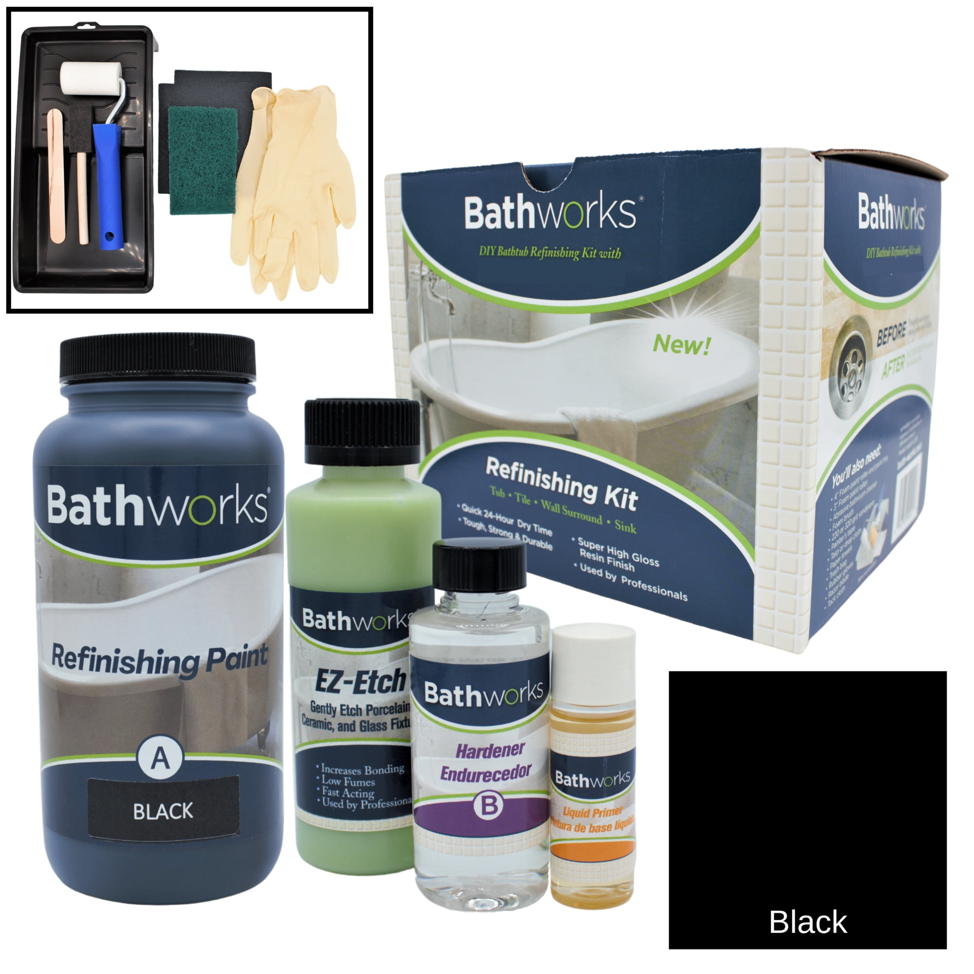 Bathworks Bathroom Sink and Tiles Refinishing Kit - Porcelain Repair ...