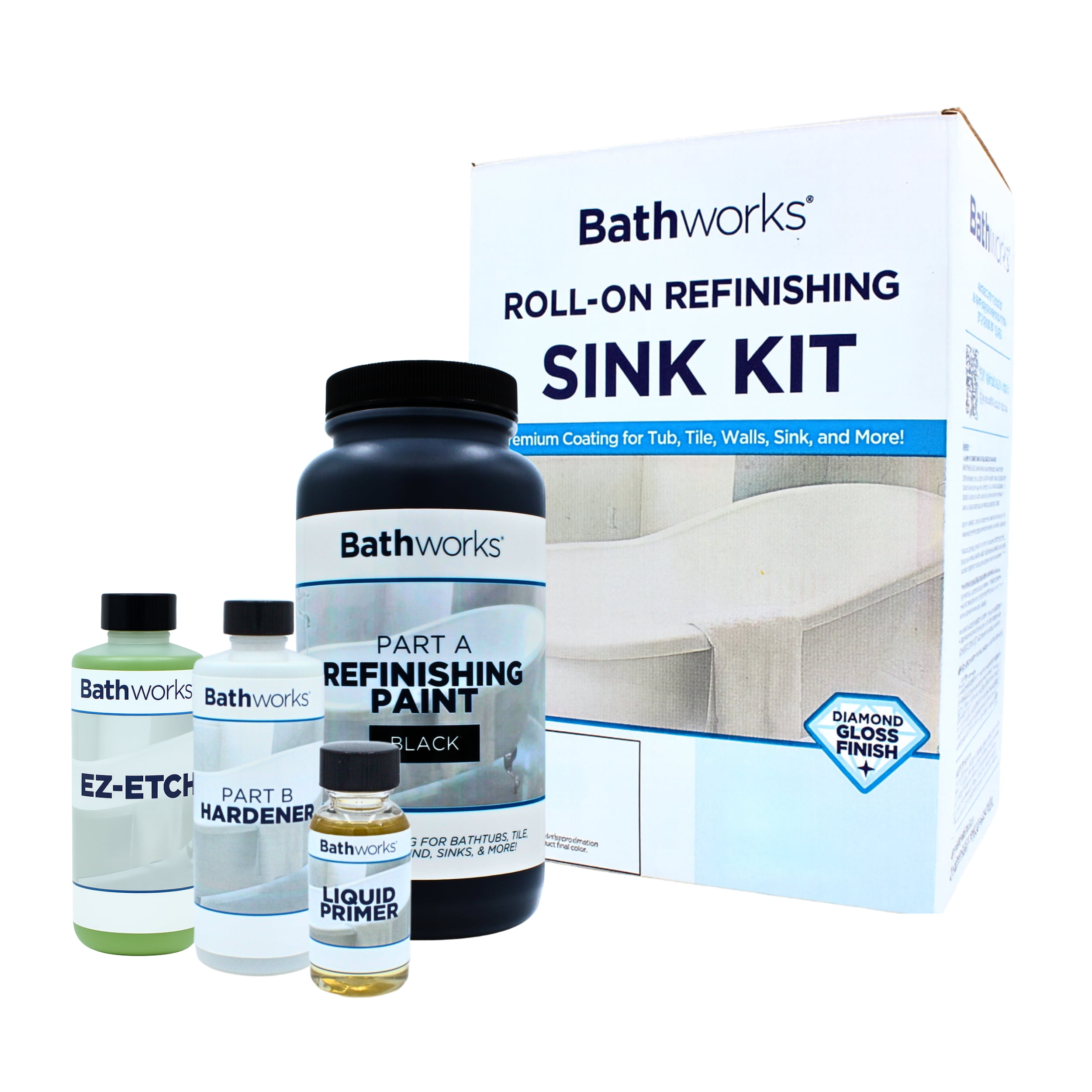 Bathworks Bathroom Sink and Tiles Refinishing Kit - Porcelain Repair ...