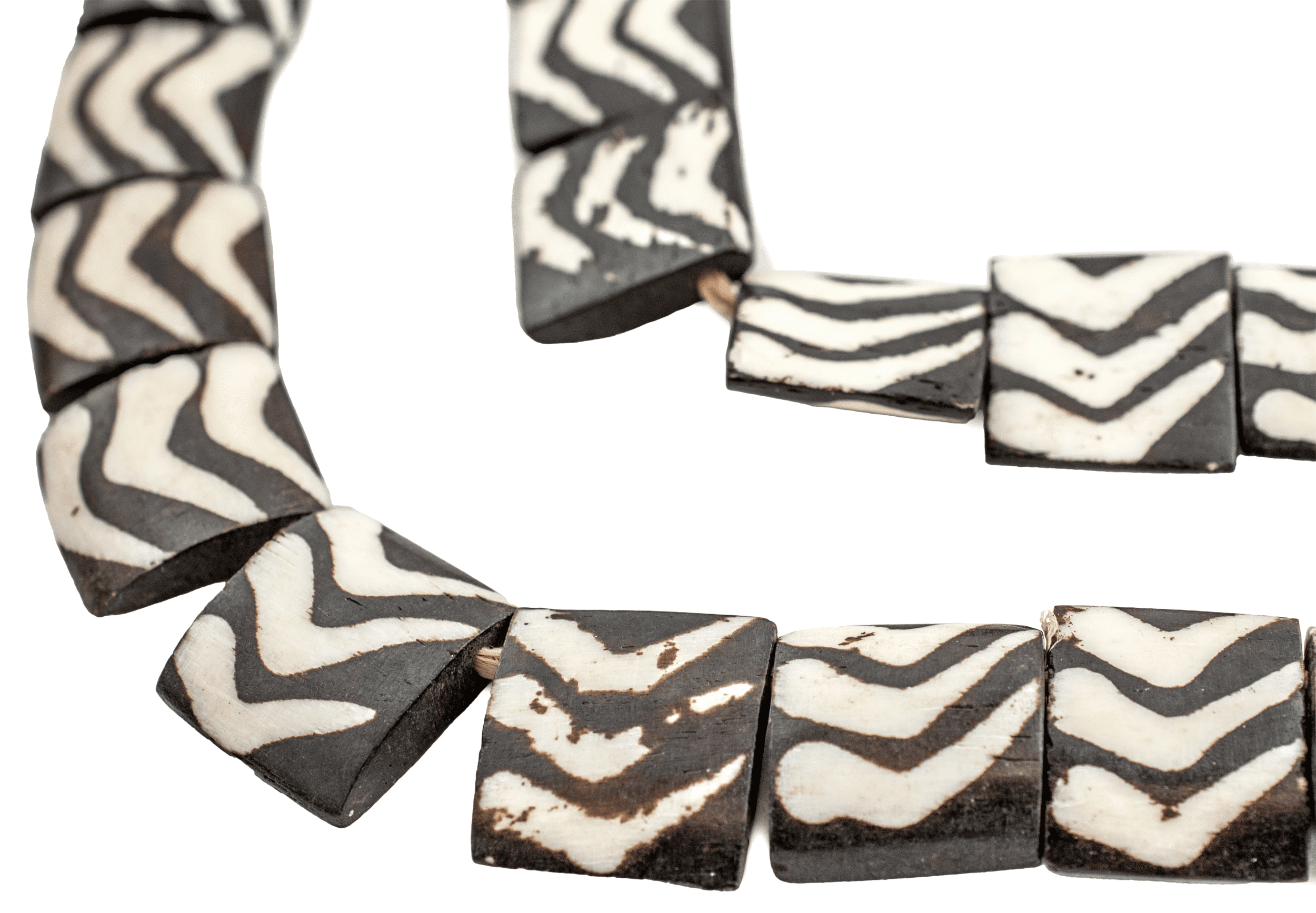 The Bead Chest Batik Bone Beads - Full Strand of Fair Trade African ...