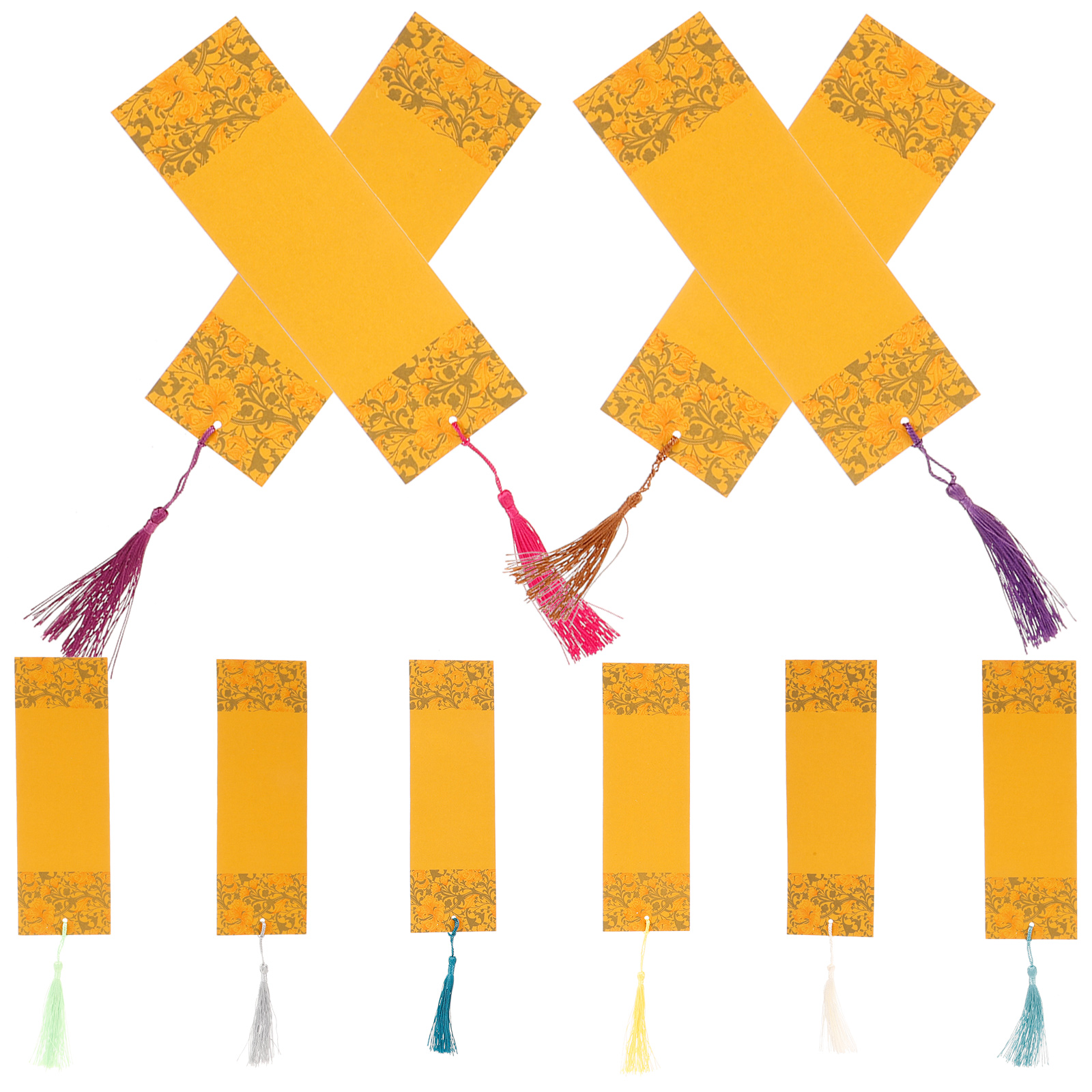 Batik Tassel Bookmark Chinese Style Graffiti Paper Labels Unpainted ...