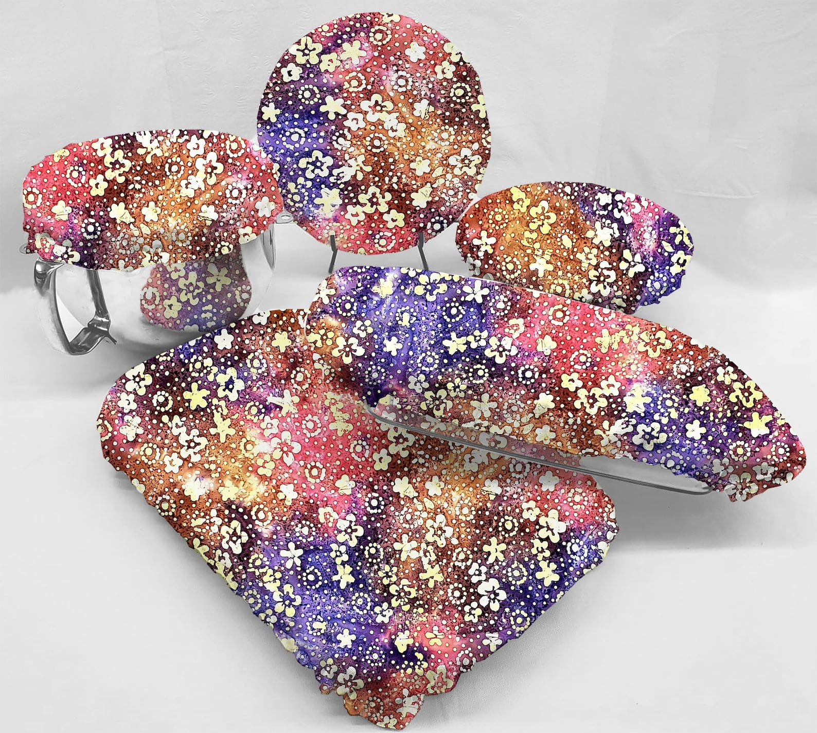 Batik Tie Dye Reusable Fabric Bowl and Casserole Pan Covers by Penny's ...