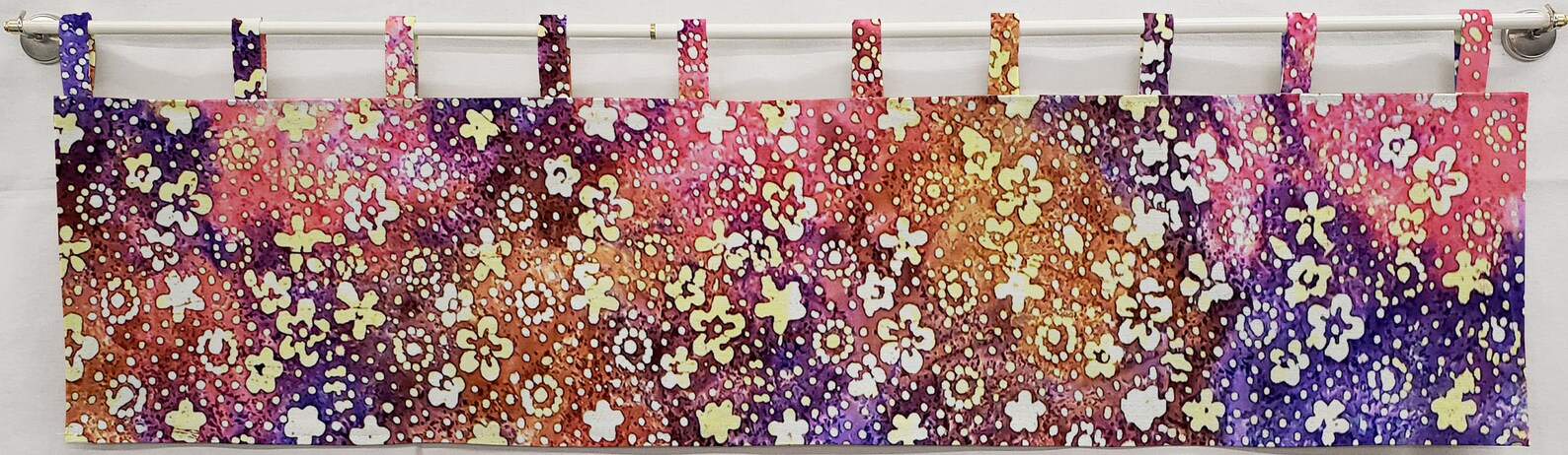 Batik Tie Dye Tab Top Curtains by Penny's Needful Things (Unlined) (54 ...