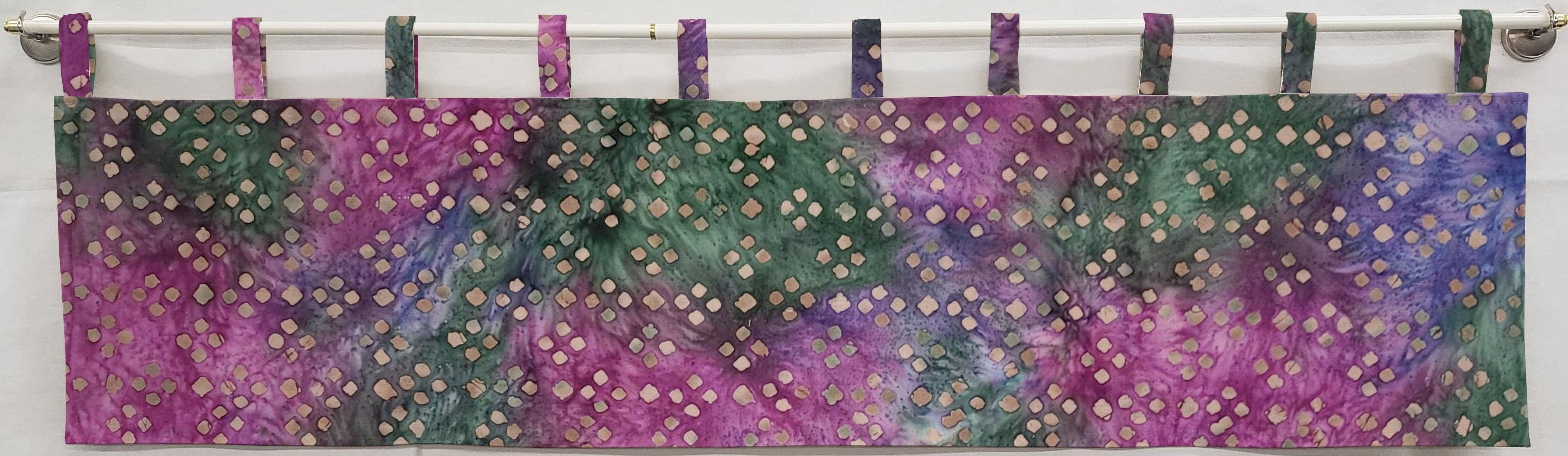 Batik Tie Dye Tab Top Valances by Penny's Needful Things (Unlined) (15 ...
