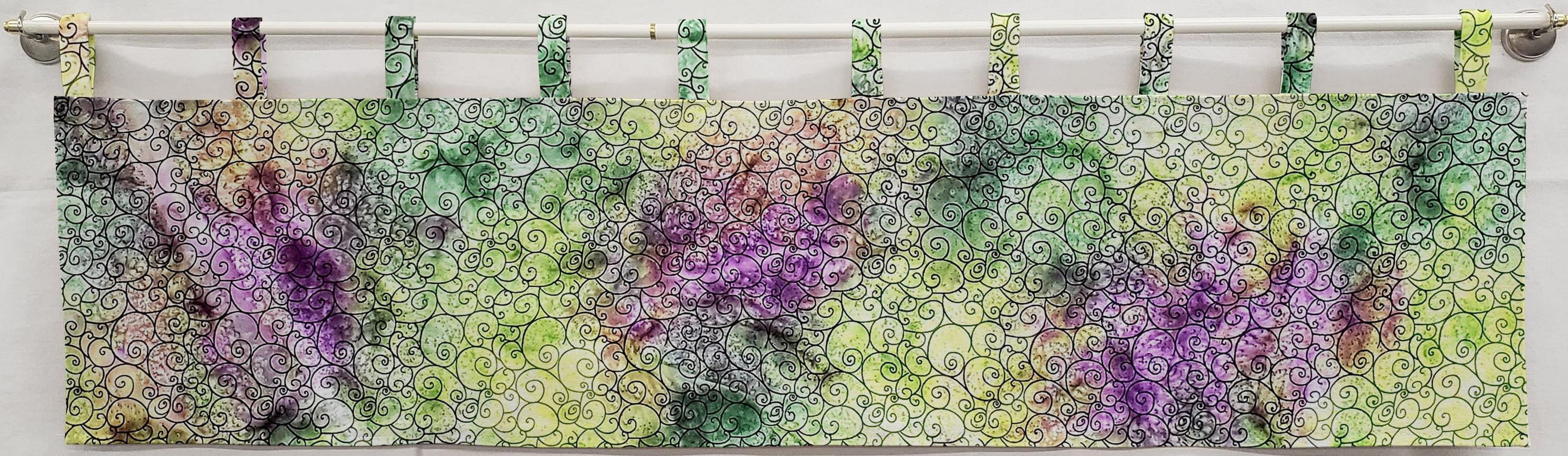 Batik Tie Dye Tab Top Valances by Penny's Needful Things (Unlined) (15 ...