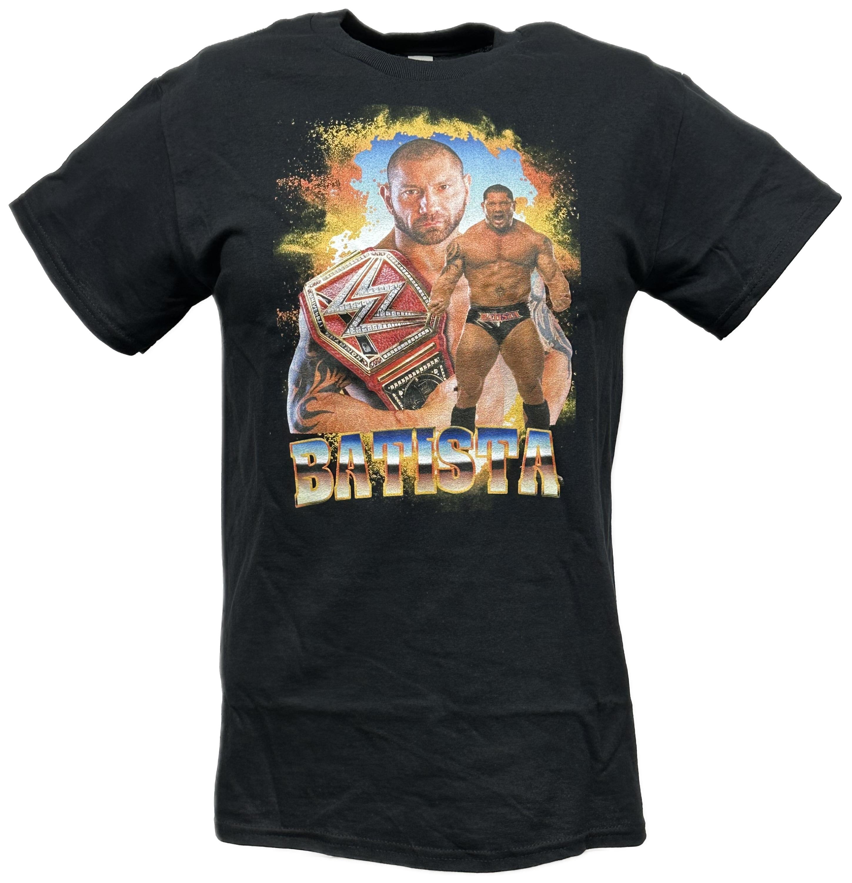 Batista Championship Belt Mens Black T-shirt WWE - Walmart.com