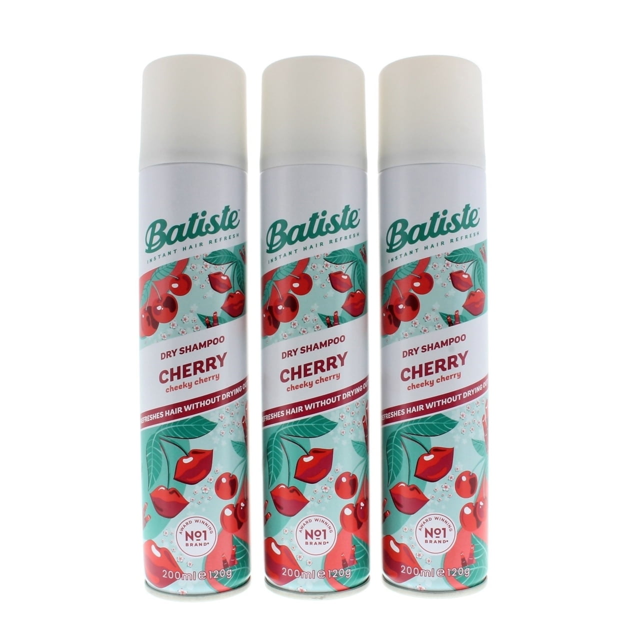 Batiste Cherry Dry Shampoo 200ml 3 Pack Instant Hair Refresh Fruity ...