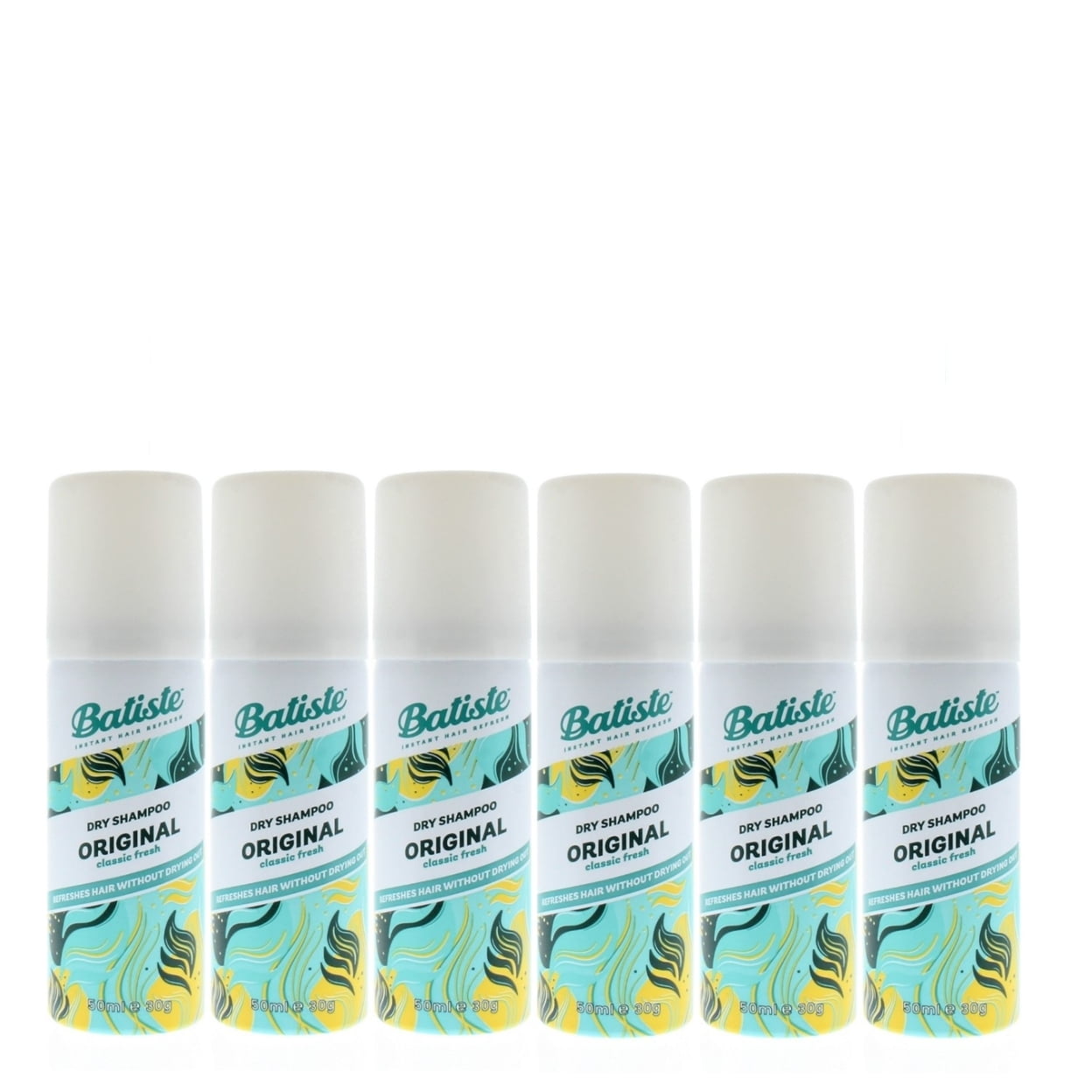 Batiste Dry Shampoo 50ml Original Classic Clean Fresh 6-Pack Instant ...