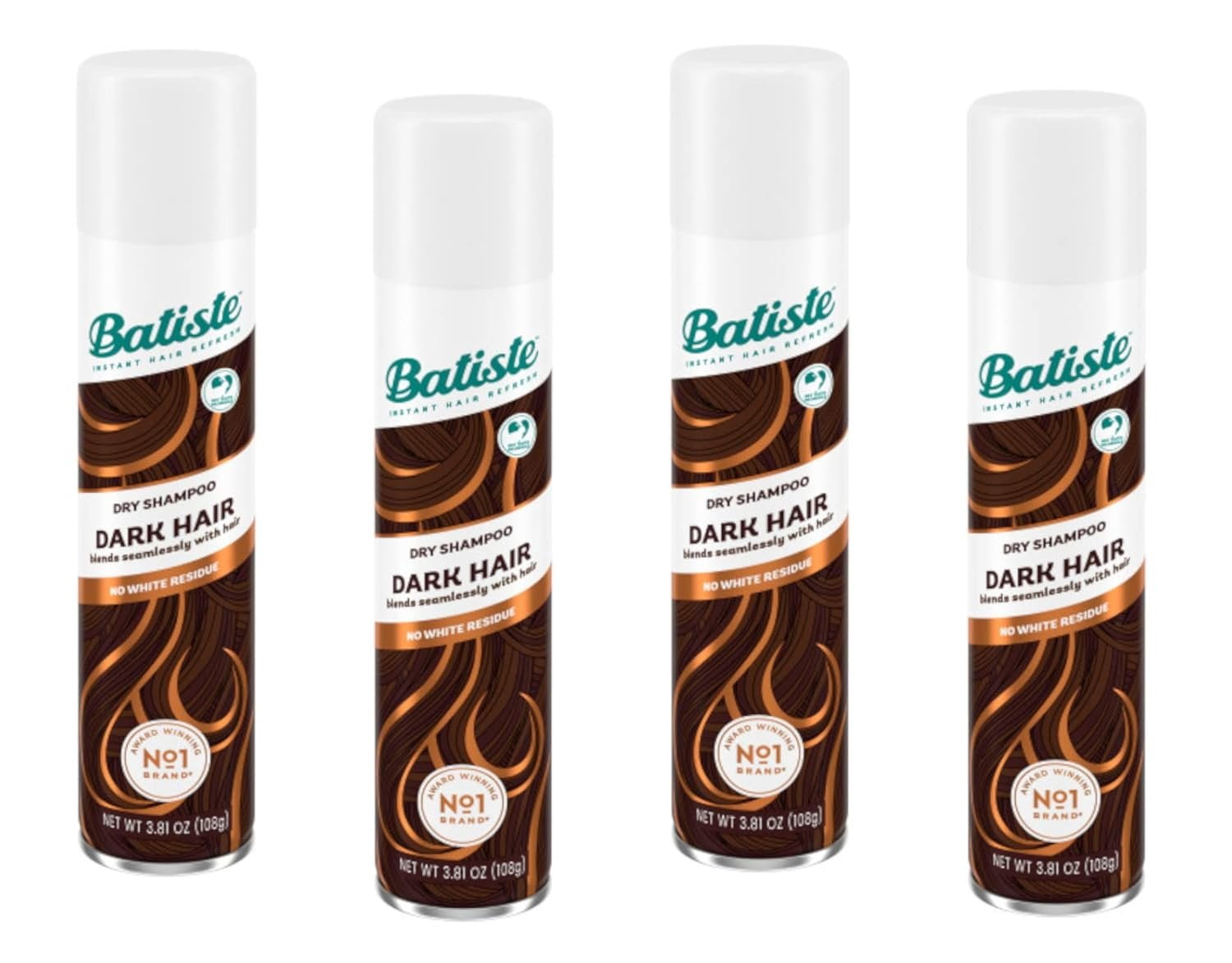 Batiste Dry Shampoo, Divine Dark 6.73 oz Pack of 4 - Walmart.com