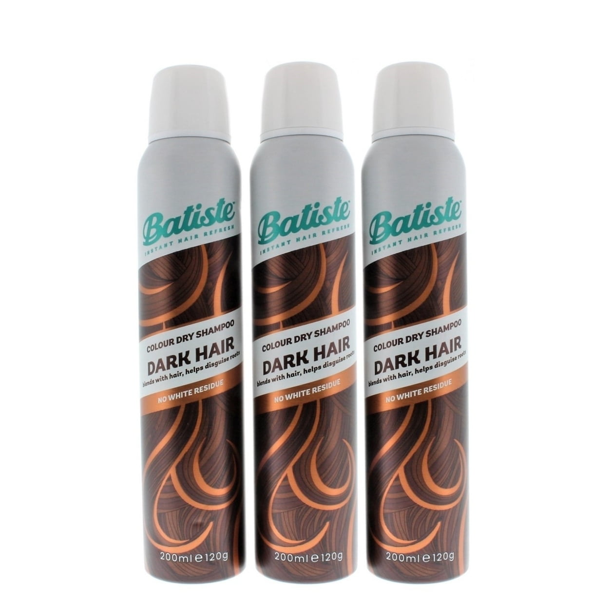 Batiste Dry Shampoo Instant Hair Refresh Dark Hair 200ml 3 Pack Color ...