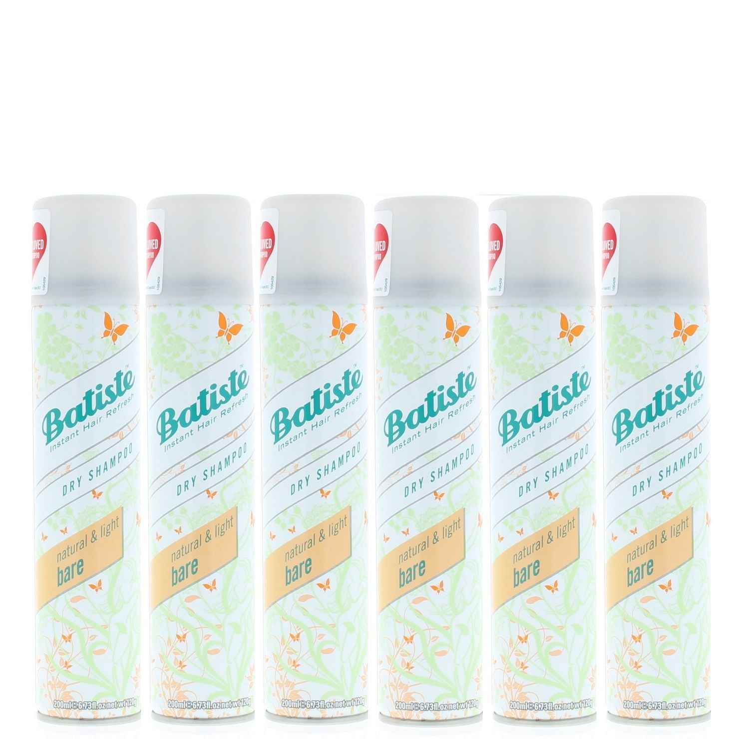 Batiste Dry Shampoo Natural & Light Bare 6.73oz (6 PACK) - Walmart.com