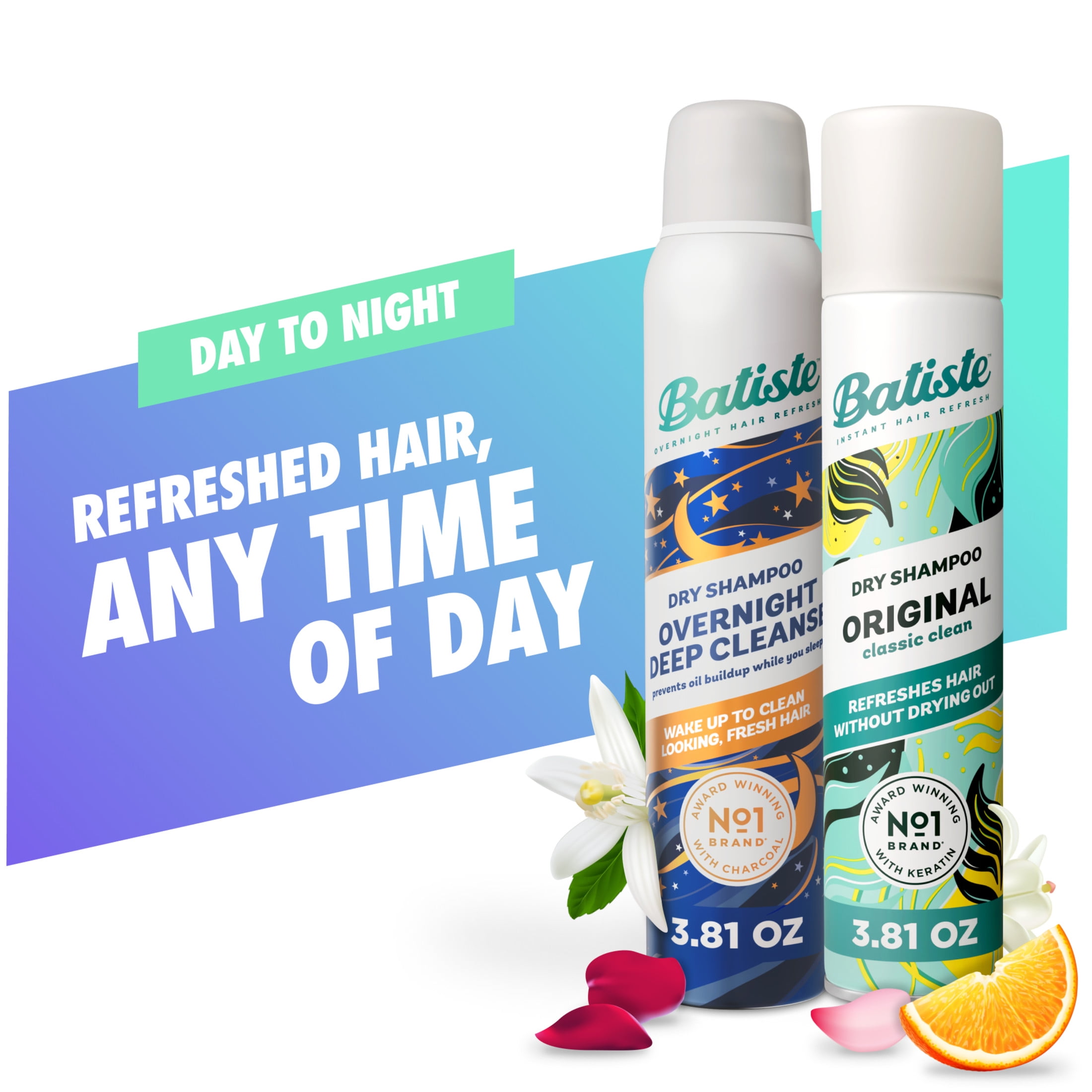 Batiste Dry Shampoo Refresh Night and Day duo 7.62 OZ Dry Shampoo ...