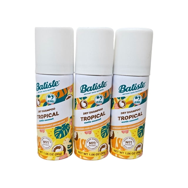 Batiste Dry Shampoo, Tropical Fragrance, Mini 1.06 OZ (3 Pack ...