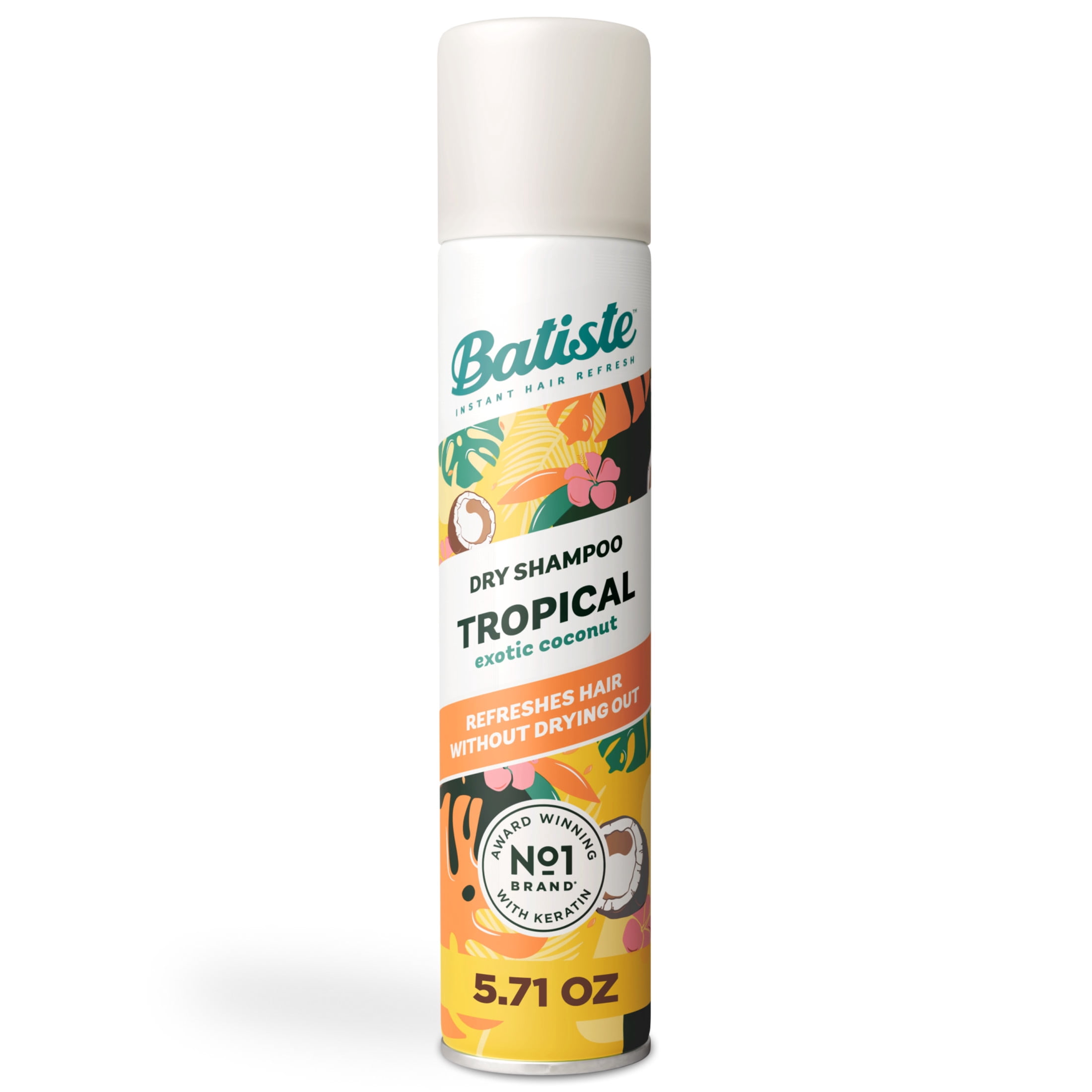 Batiste Dry Shampoo, Tropical Fragrance, 5.71 oz, Refresh & Clean Hair ...