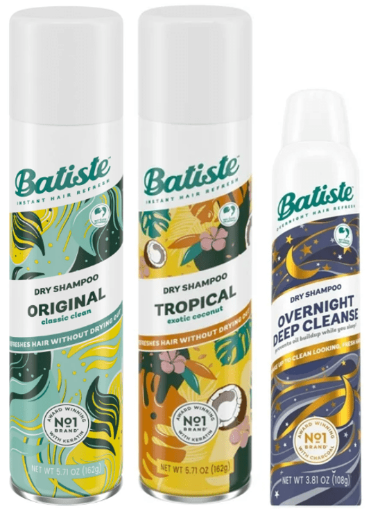 Batiste Dry Shampoo Variety 3-pack, Refresh Hair and Absorb Oil Between ...
