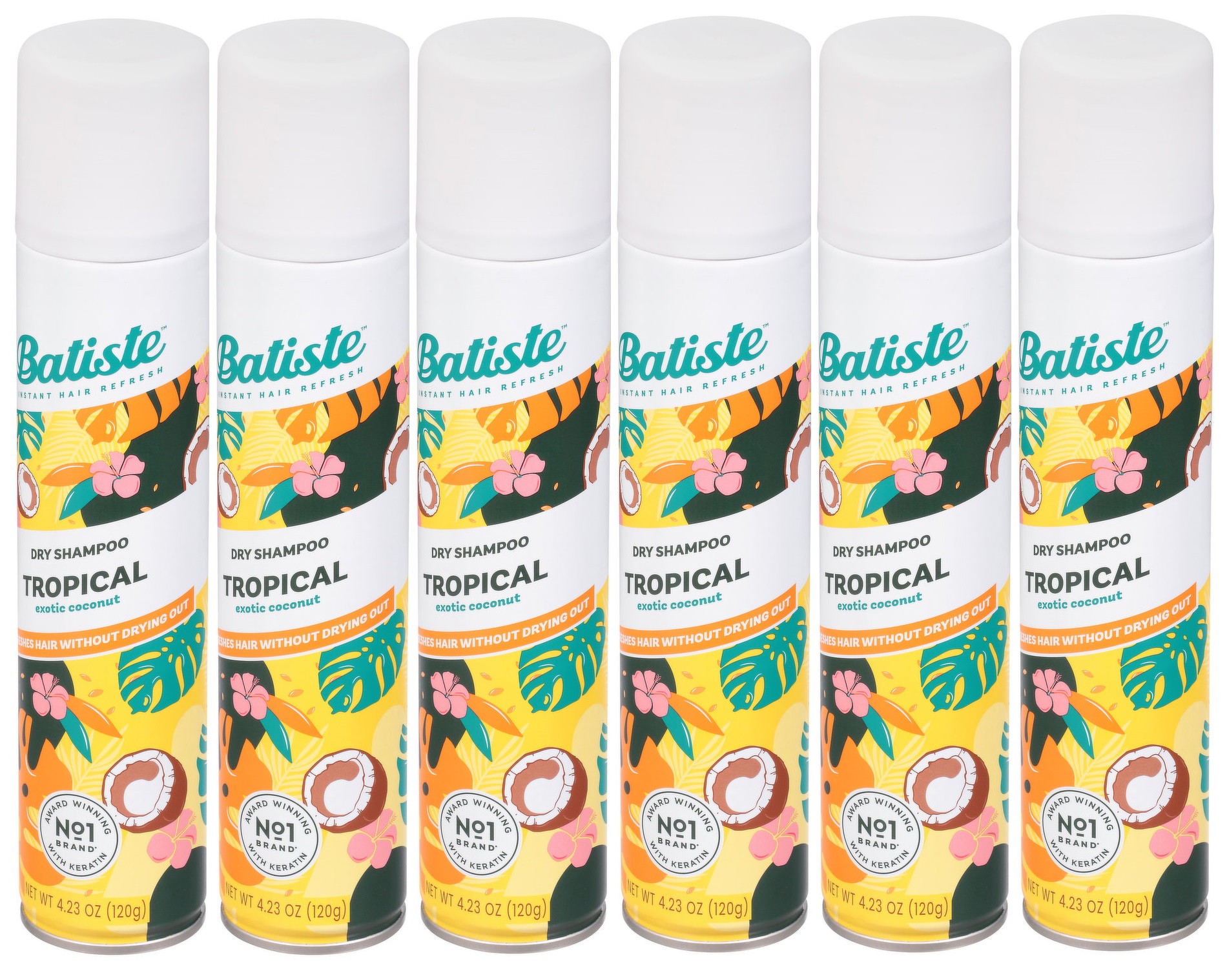 Batiste Instant Hair Refresh Dry Shampoo Tropical Exotic Coconut ...