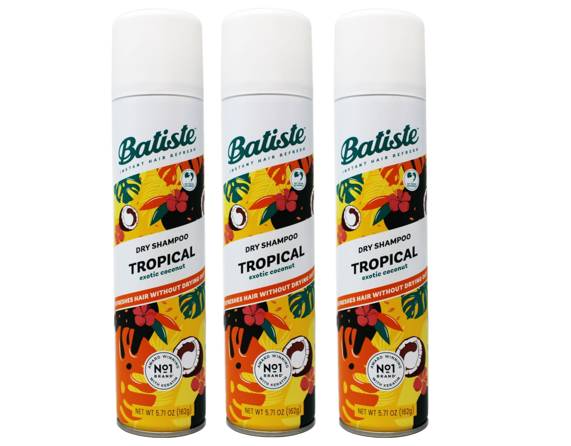 Batiste Instant Refresh Dry Shampoo Tropical Fragrance 5.71 oz Pack of ...