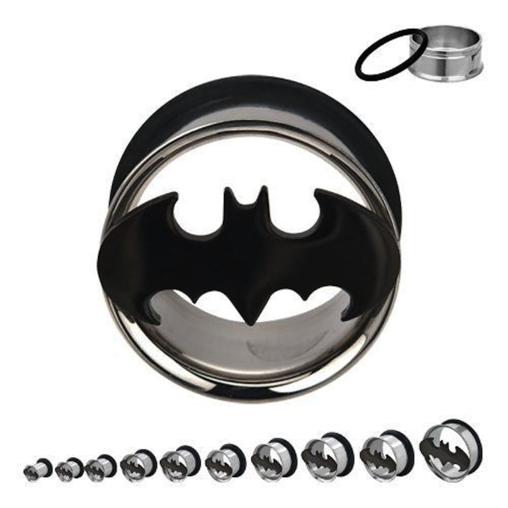 Batman 0G (8MM) Plugs/Gauges/Tunnels Single Flare with O-Ring (A/3/A5 ...