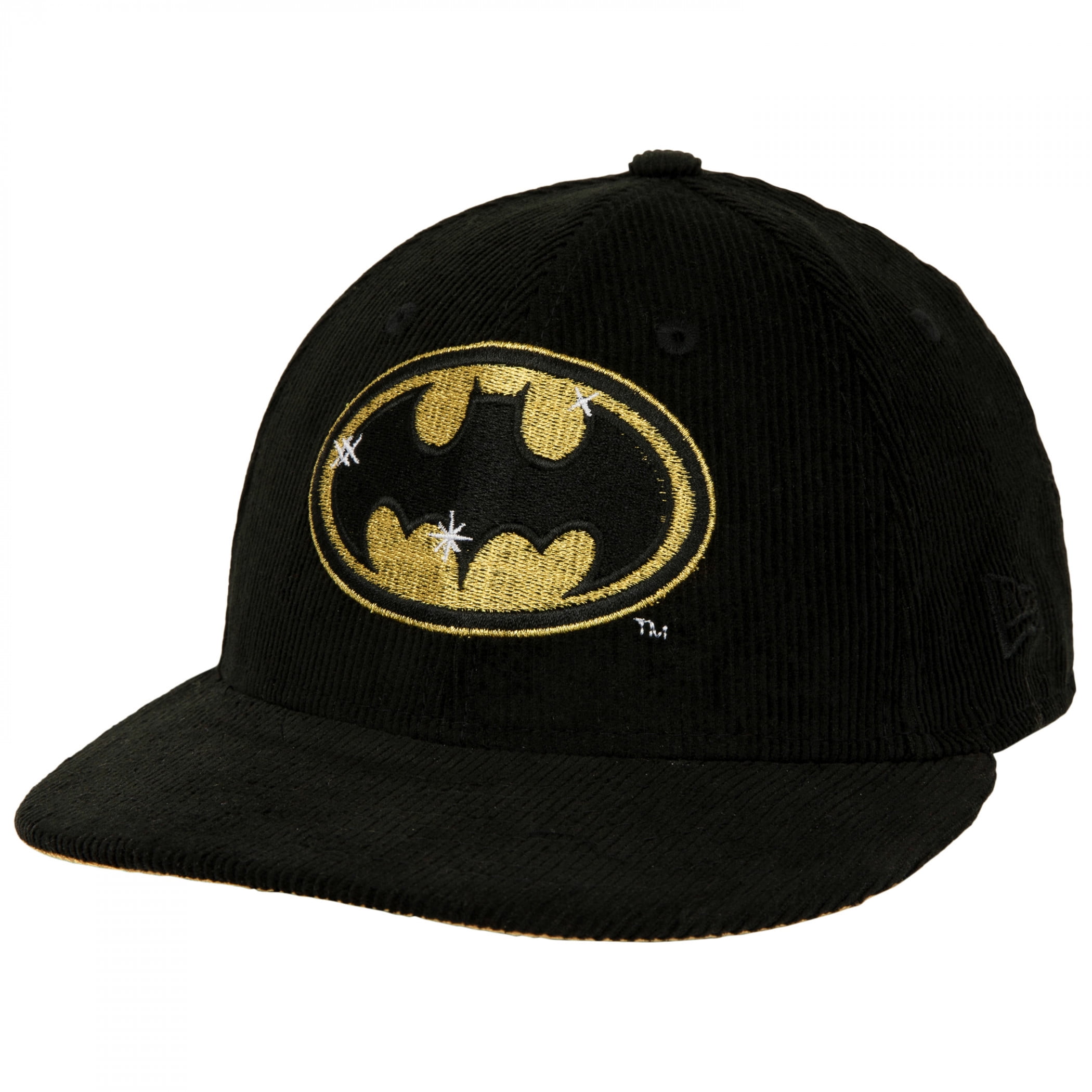 Batman 1989 Logo Corduroy Low Profile New Era 59Fifty Fitted Hat-7 1/4 ...
