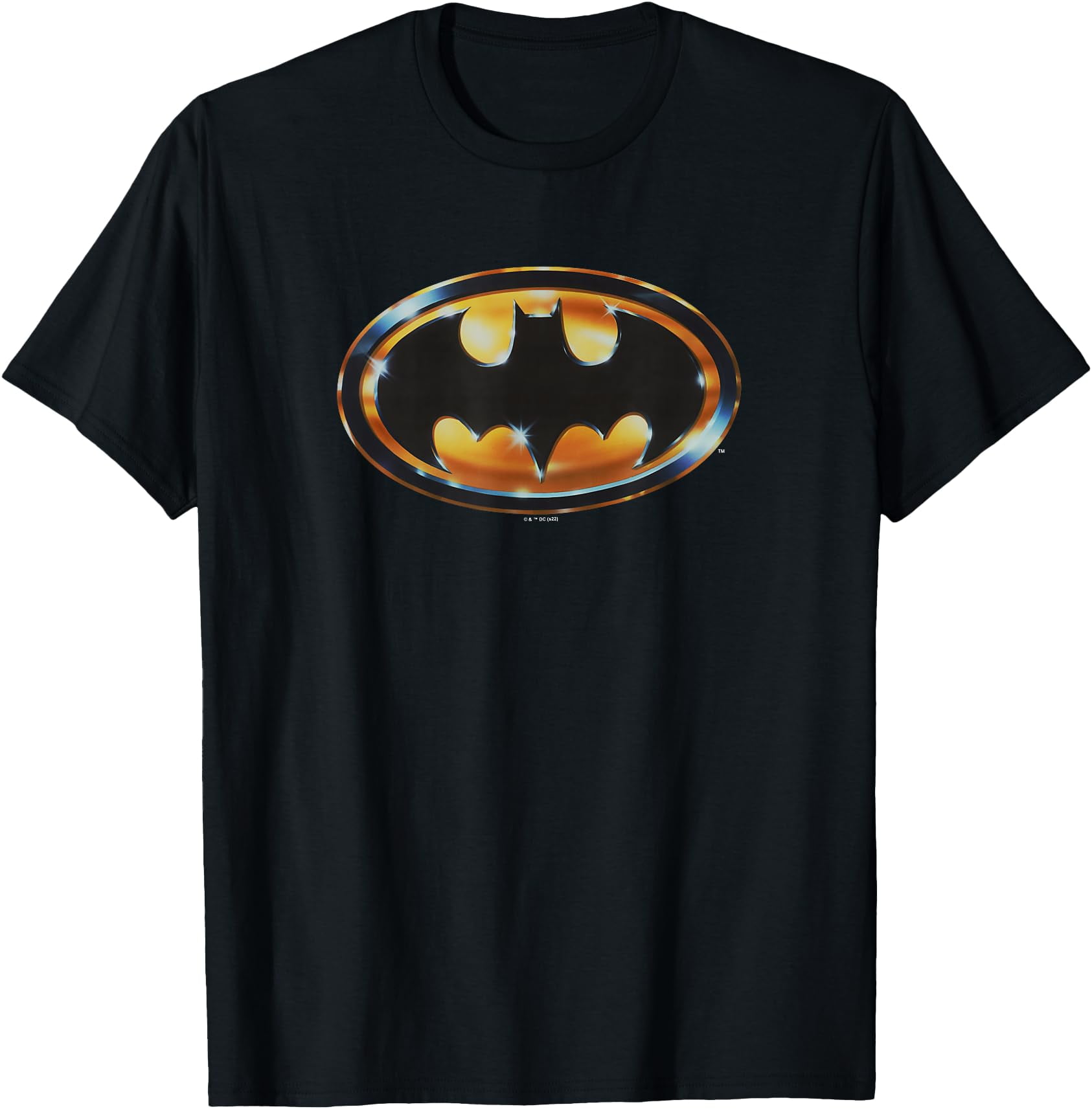 Batman (1989) Shiny Graphic Logo DTG Print Unisex T-Shirt,Black Color ...