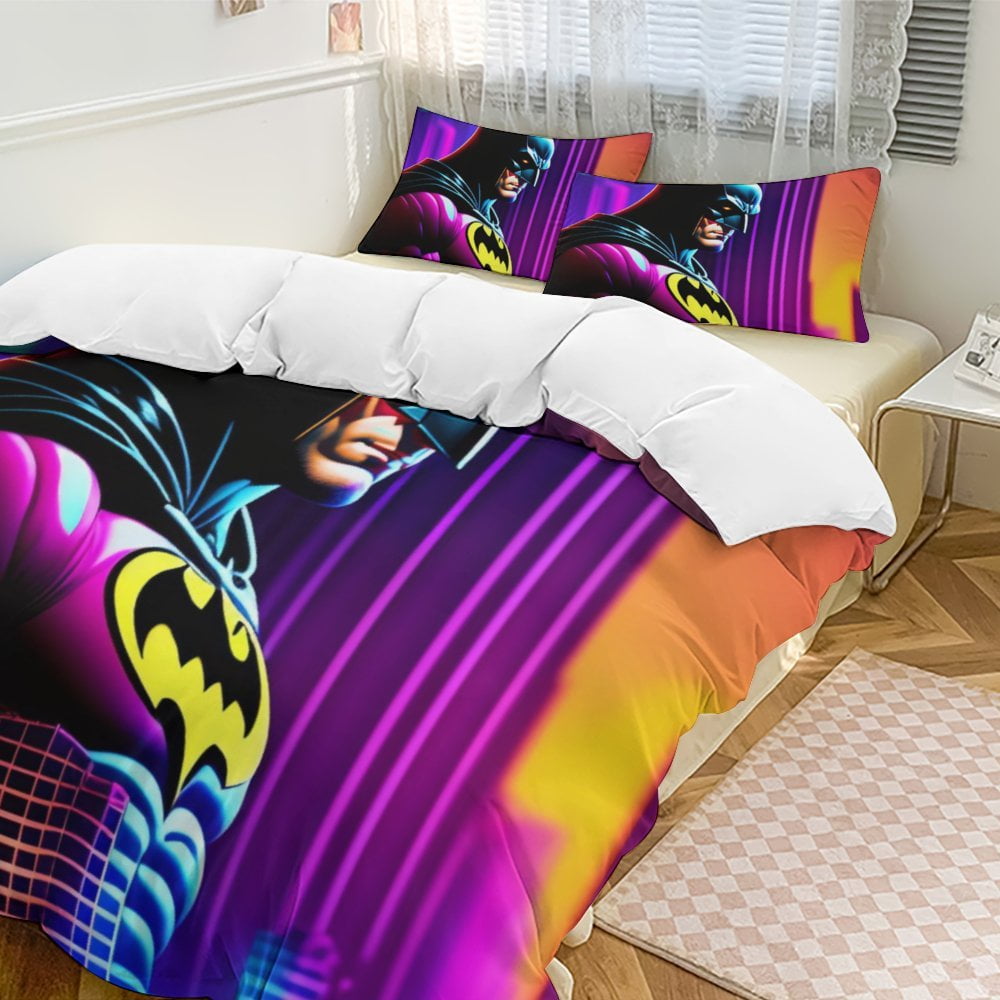 Batman 3-Piece Bedding Set Soft Warm And Comfortable Bed Set with 1 ...