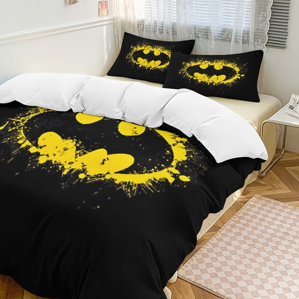 Batman 3-Piece Bedding Set Soft Warm And Comfortable Bed Set with 1 ...