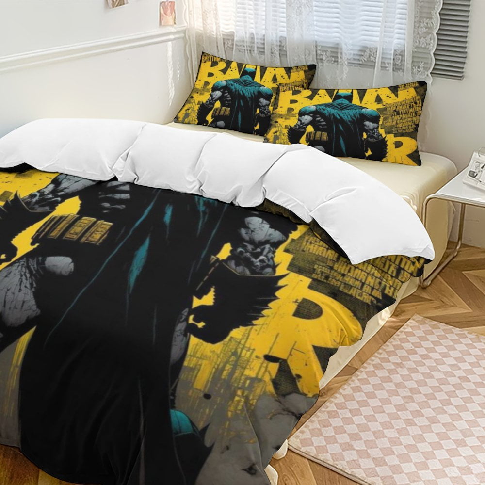 Batman 3-Piece Bedding Set Soft Warm And Comfortable Bed Set with 1 ...