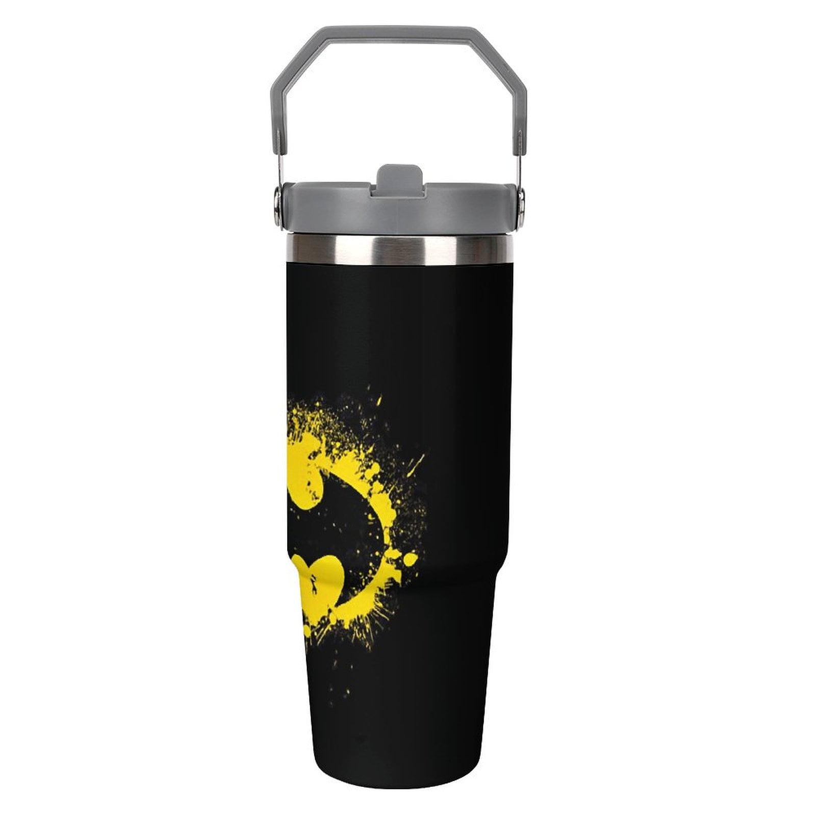 Batman 30 Oz Water Bottle with Handle & Flip Straw - Fits in Cup Holder ...
