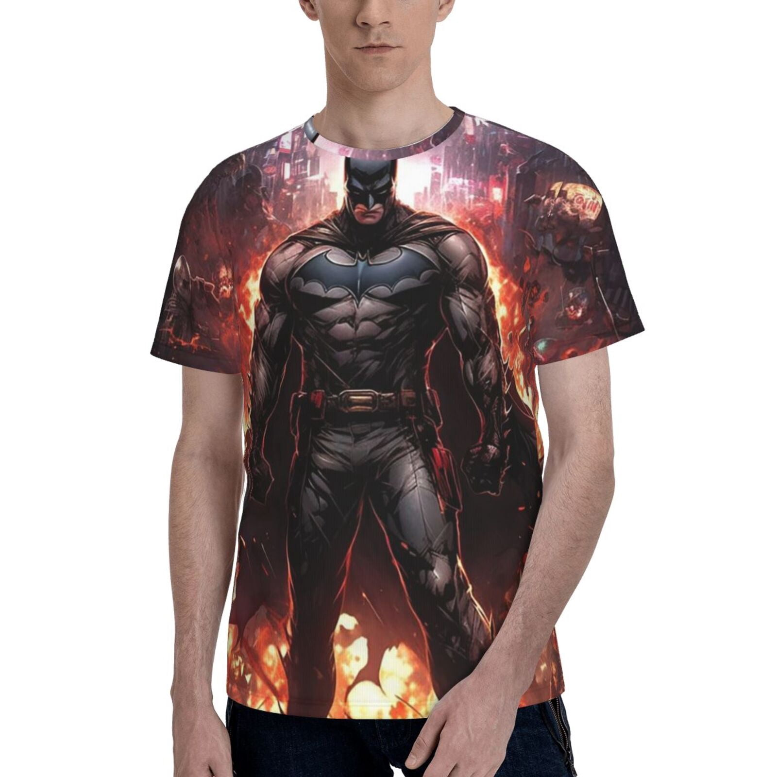 Batman 3d Graphic Print Shirts Casual Short Sleeve Tee Shirts Top For ...