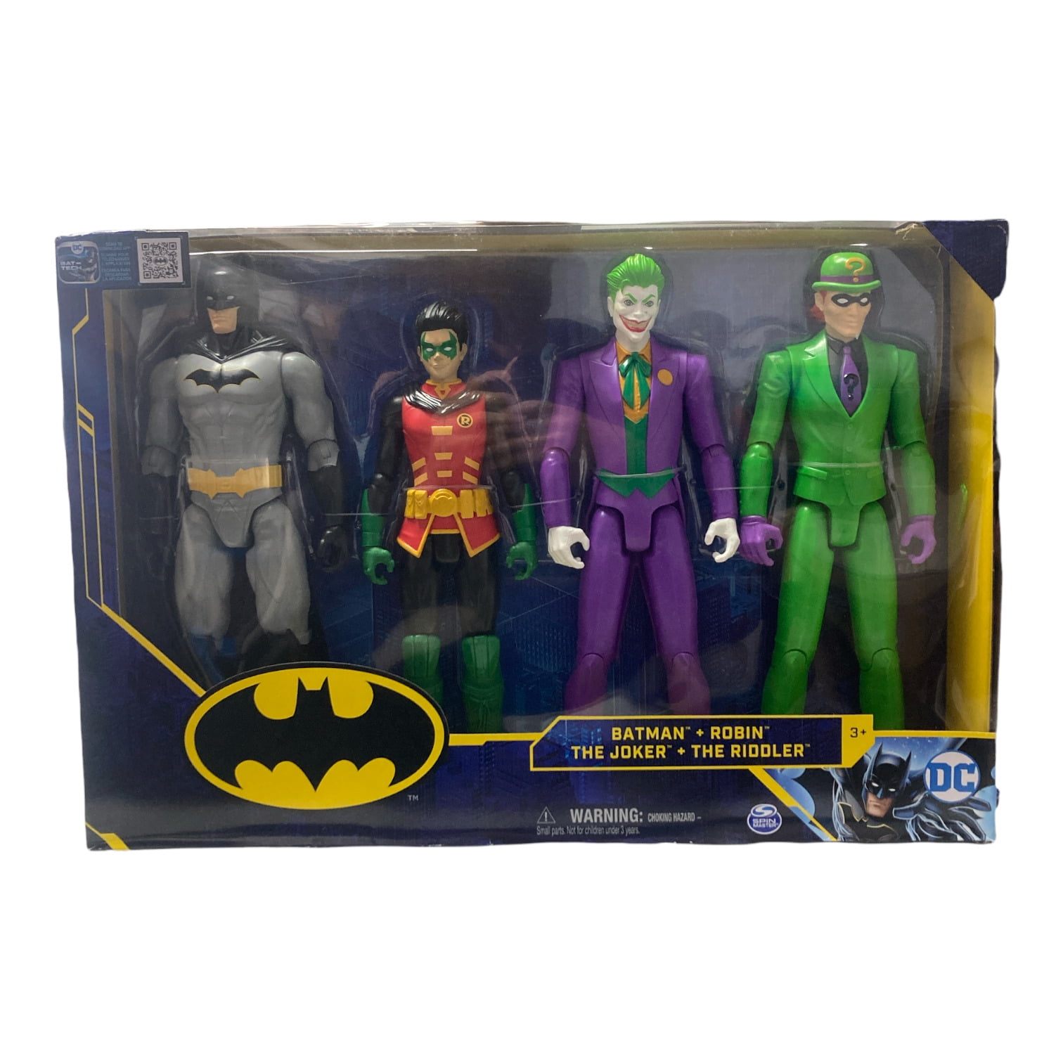 Batman 4-Pack Action Figures, Batman, Robin, The Joker, The Riddler ...