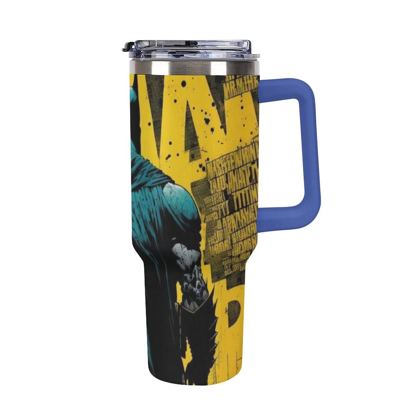 Batman 40 Oz Tumbler With Handle And Straw, Stainless Steel Vacuum ...