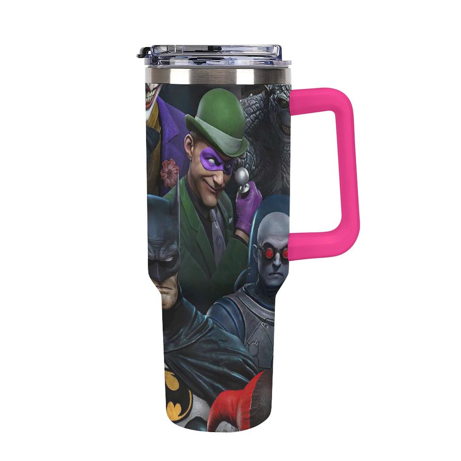 Batman 40 Oz Tumbler With Handle And Straw, Stainless Steel Vacuum ...