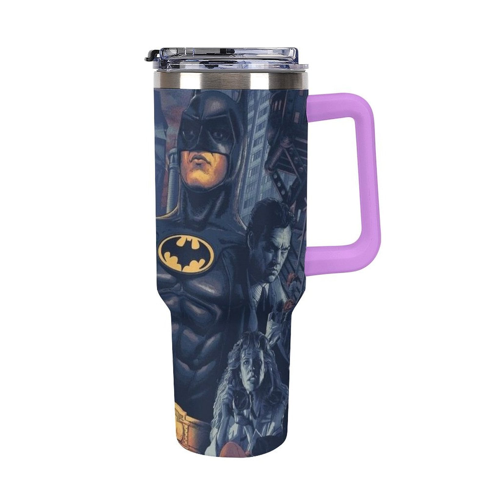 Batman 40 Oz Tumbler With Handle And Straw, Stainless Steel Vacuum ...