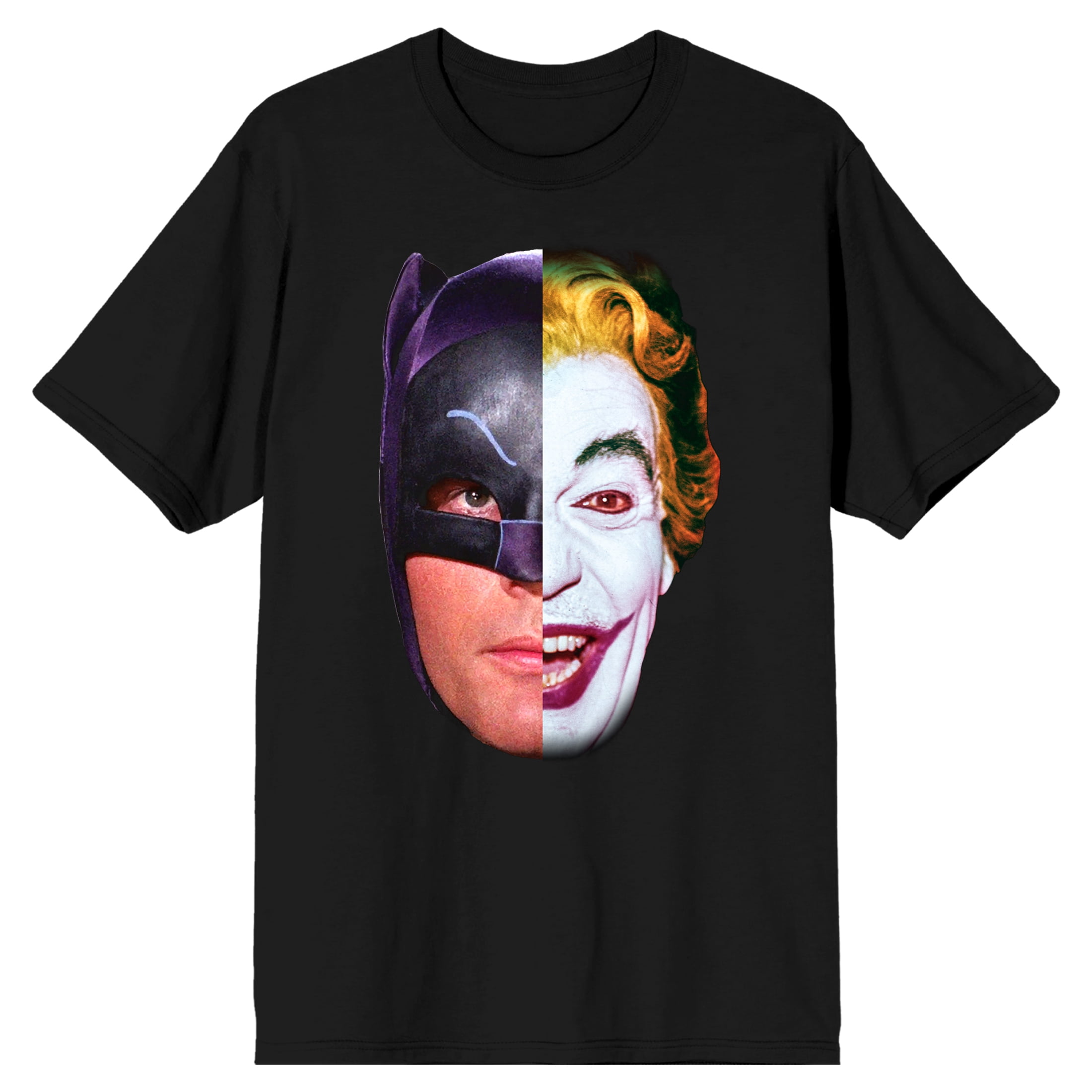 Batman 66 TV Batman Joker Split Face Men's Black T-shirt-4XL - Walmart.com