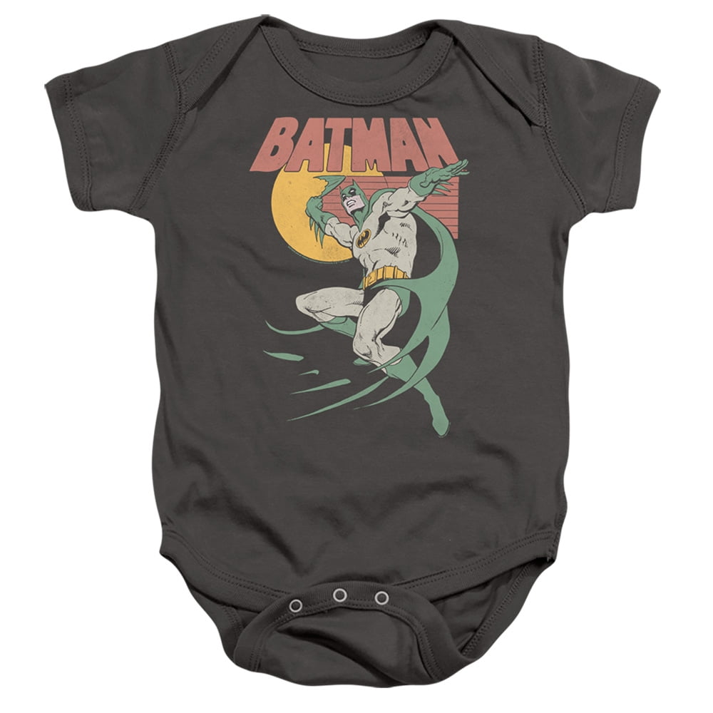 Batman 70'S Batman Unisex Infant Snap Suit for Baby (6 Months) Charcoal ...