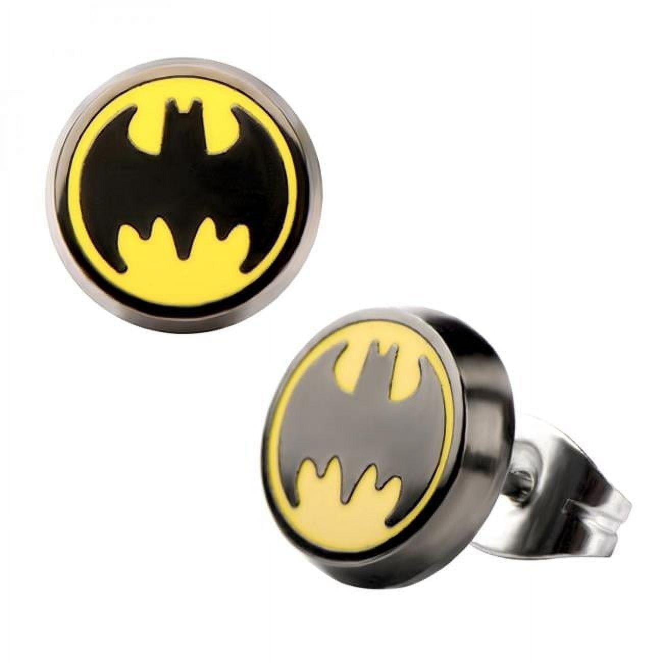 Batman 854477 Batman Symbol Round Stud Earrings - Walmart.com