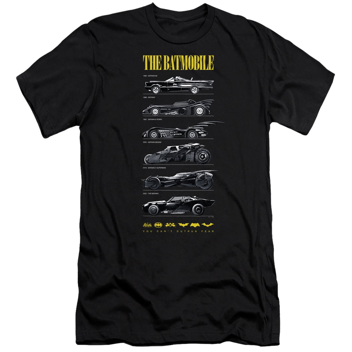 Batman 85th Anniversary Batmobile on Dark Unisex Adult Canvas Brand T ...