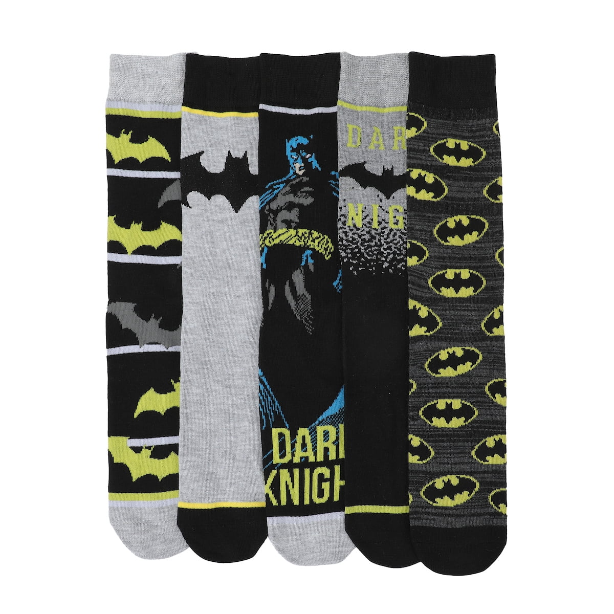 Batman Adult Crew Socks - 5-Pack, Dark Knight Comic Cape Superhero ...