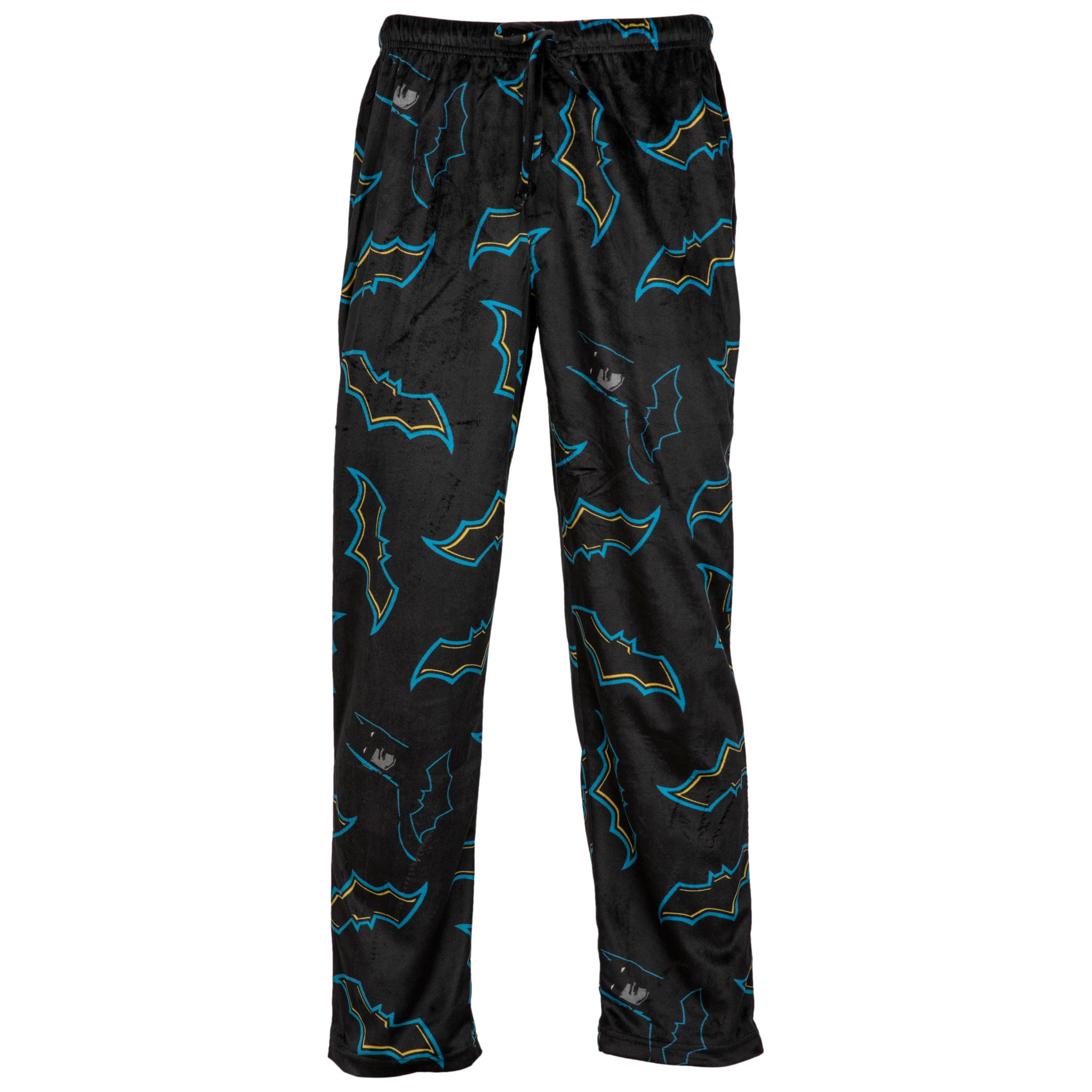 Batman All Over Blue Highlighted Symbols Sueded Fleece Sleep Pants ...