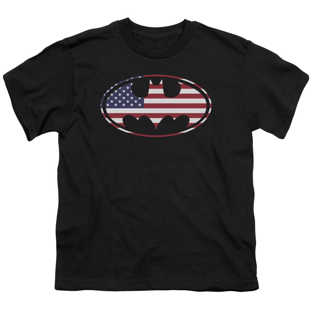 Batman American Flag Oval Big Boys Youth Shirt - Walmart.com