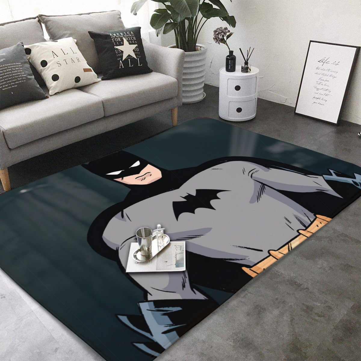 Batman Anime 3D Printed Carpet for Boys Girls Kids Baby Bedroom, Cute ...