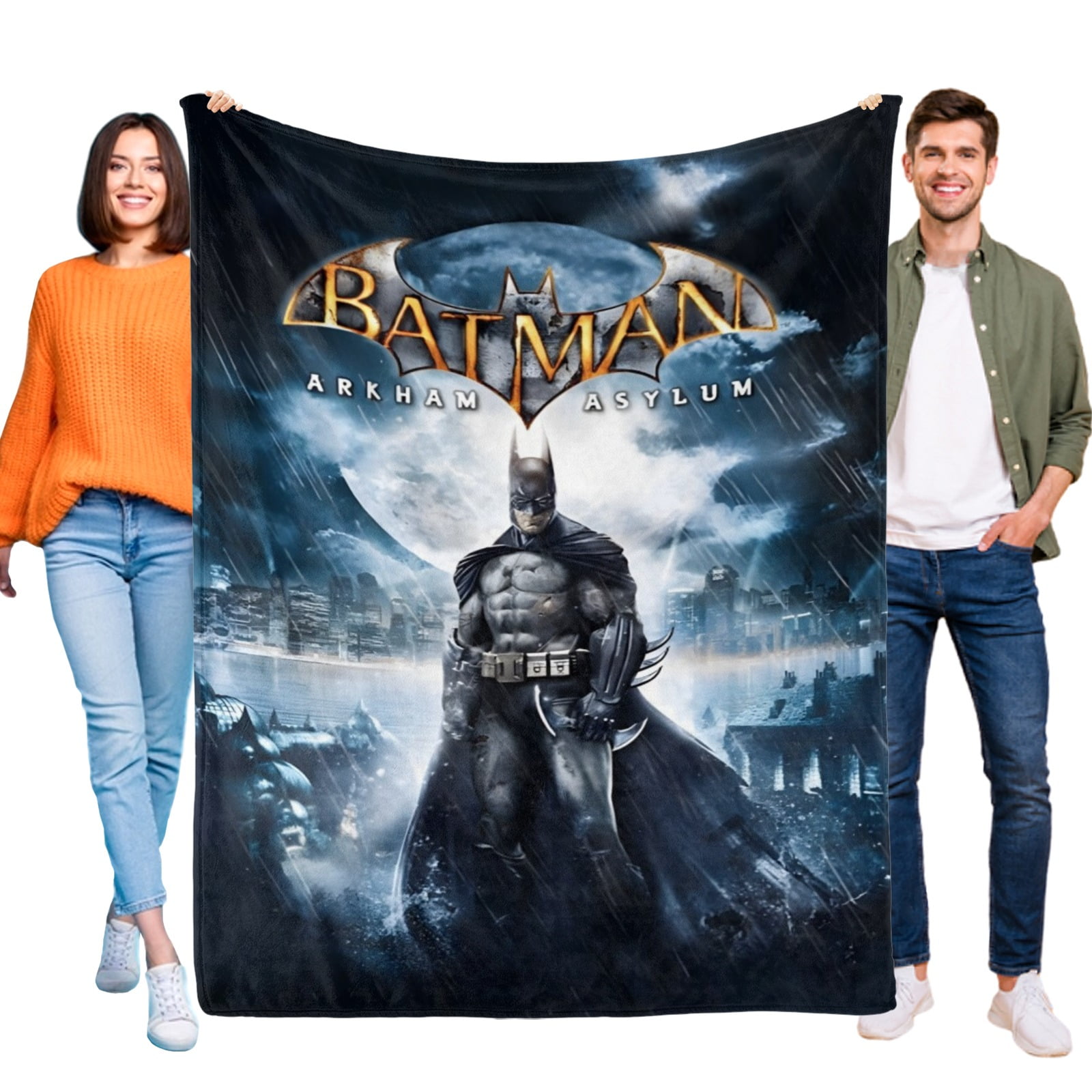 Batman Arkham Asylum Blanket for Kids, Soft Warm Flannel Throw Blanket for Boys Girls, 40x50 ...