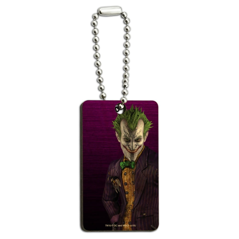 Batman Arkham Asylum Video Game Joker Wood Wooden Rectangle Keychain ...