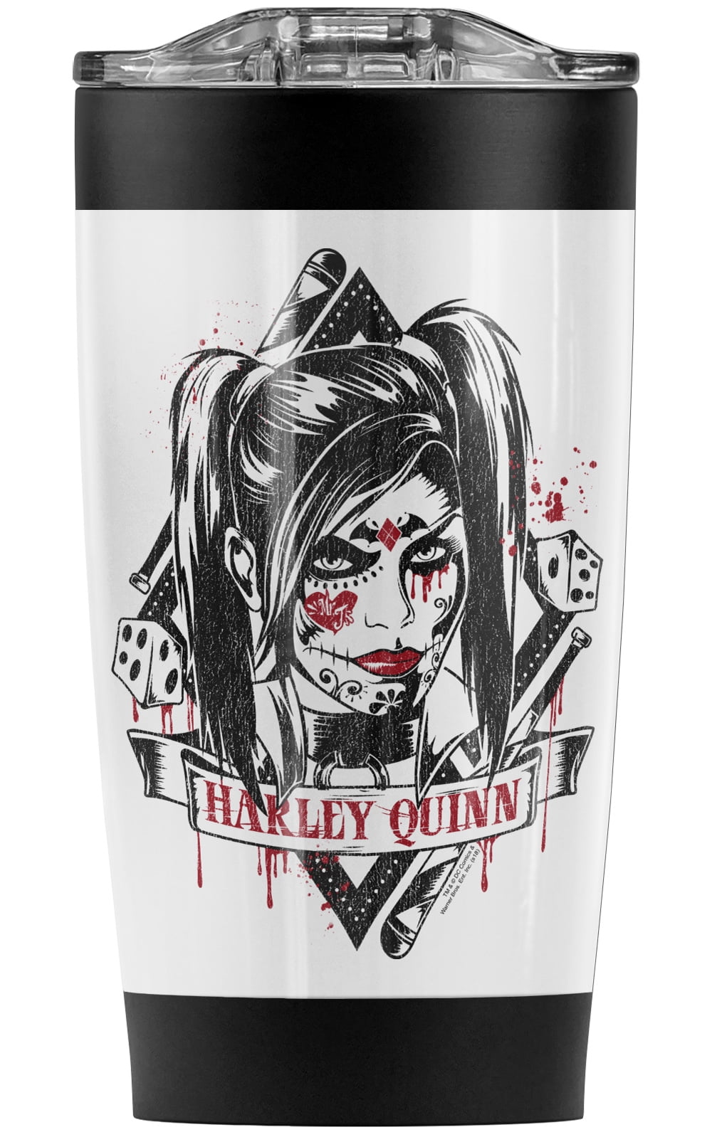 Batman: Arkham Knight Sugar Quinn Stainless Steel Tumbler 20 oz Coffee ...