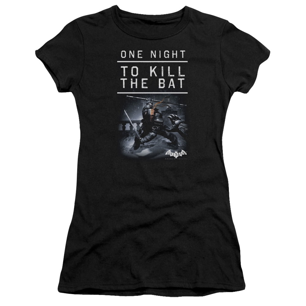 Batman Arkham Origins - One Night - Juniors Teen Girls Cap Sleeve Shirt ...